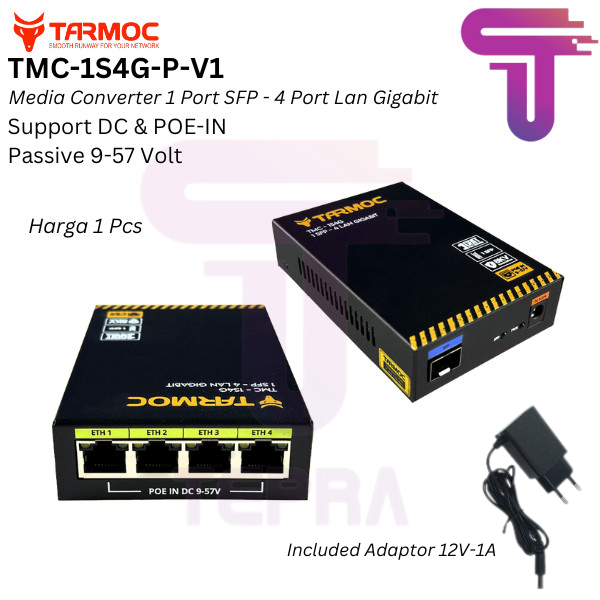 Jual Tarmoc TMC-1S4G-P-V1 | Switch Hub 1 SFP - 4 LAN Gigabit POE-in (9 ...