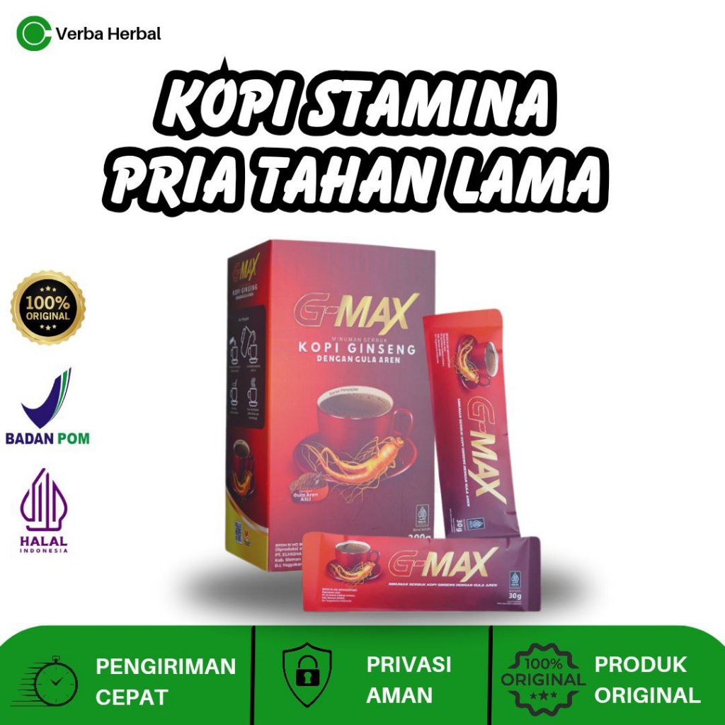 Jual G-MAX Kopi Ginseng dengan Cula Aren - Kopi Stamina Pria Menambah Lebih Lama Bpom Original ...