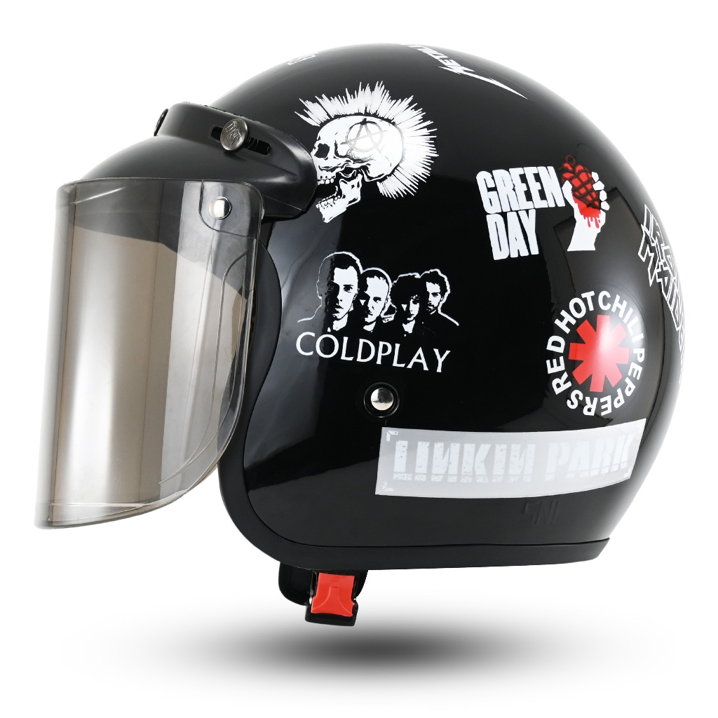 Jual Helm Rsix Motif Bogo Retro Dewasa Full Leher Terbaru Pria Wanita ...