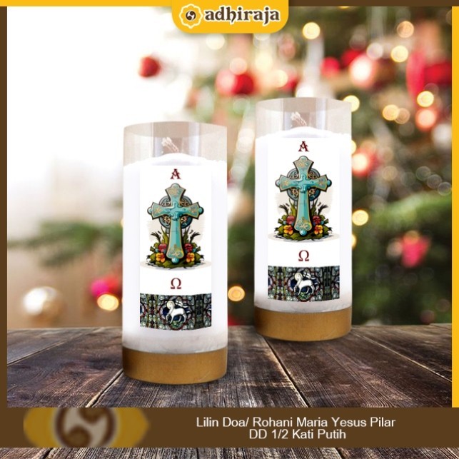 Jual Lilin doa/ Ibadah Doa Rohani Paskah Putih Pilar 1/2 Kati DD ...