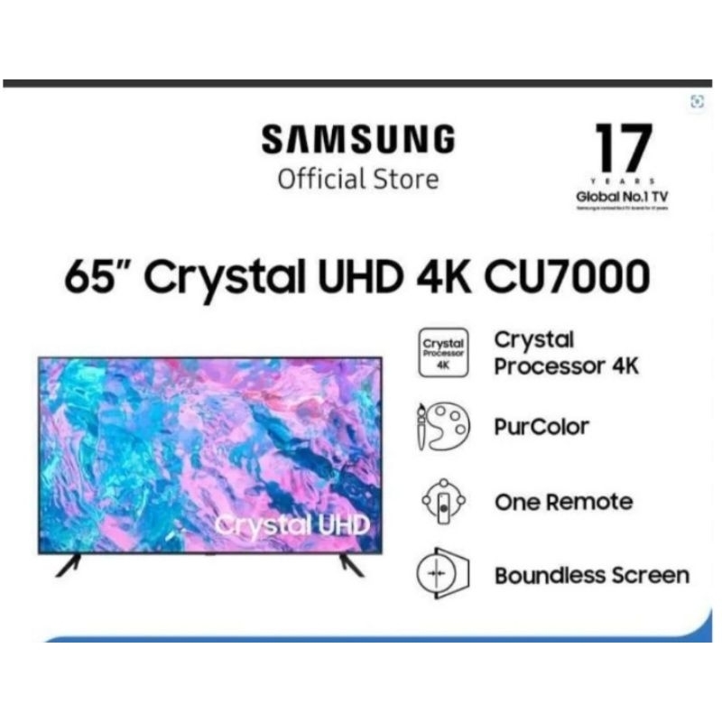 Jual LED TV SAMSUNG 65 INCH UHD 4K 2024 UA-65DU7000 | Shopee Indonesia