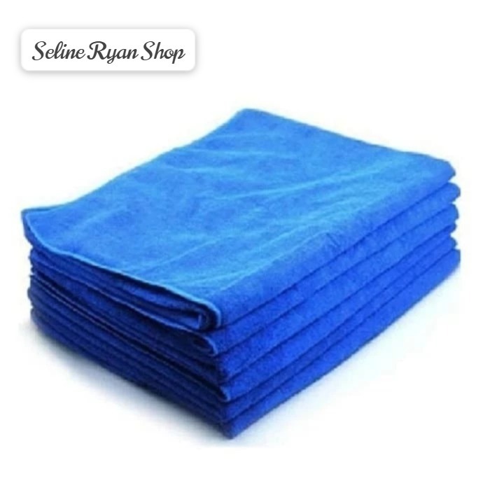 Jual Kain Lap Lembut Microfiber Multifungsi / Kain Lap Mobil 25x25 Biru | Shopee Indonesia