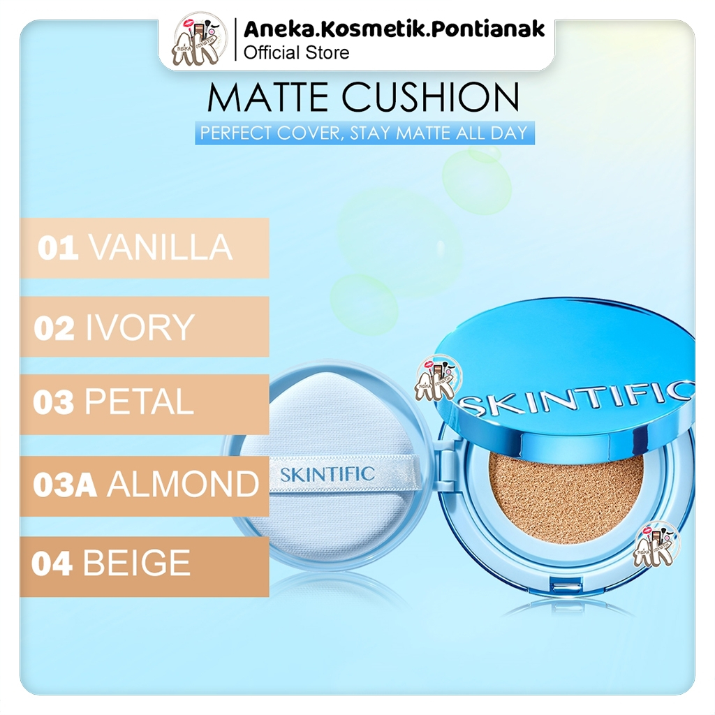 Jual SKINTIFIC PERFECT STAY VELVET MATTE FINISH CUSHION (BIRU) | Shopee ...