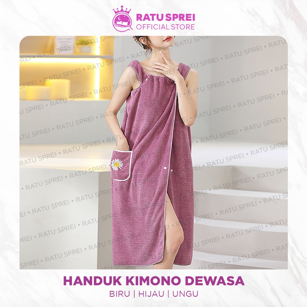Jual Handuk Kimono Microfiber Handuk Mandi Dewasa Baju Dengan Kantong ...