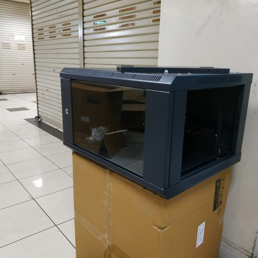 Jual Rack Server 6U / Wallmount Rack 6U Depth 500mm Single Door 19 ...