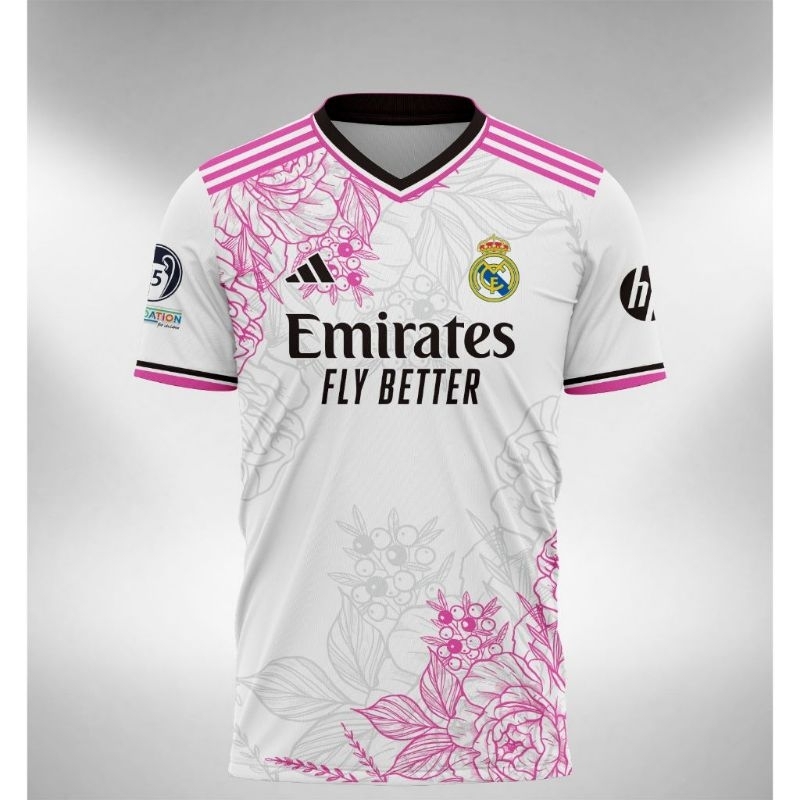 Jual JERSEY REAL MADRID FANTASY FLOWER CUSTOM FULL PRINTING | Shopee ...
