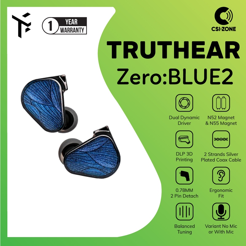 Jual Truthear x Crinacle Zero:BLUE 2 / Zero Blue 2DD In Ear Monitor Earphone | Shopee Indonesia