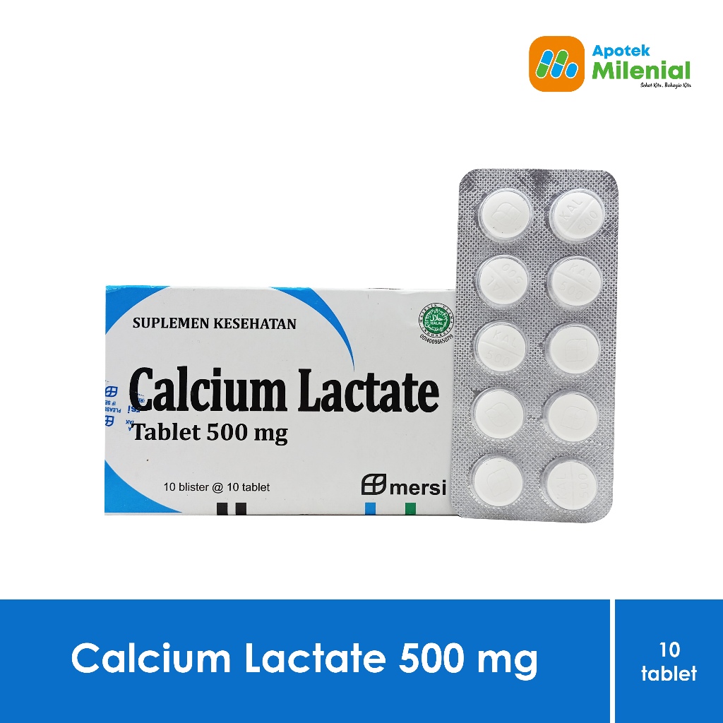 Jual Calcium Lactate 500 mg 10 Tablet | Shopee Indonesia