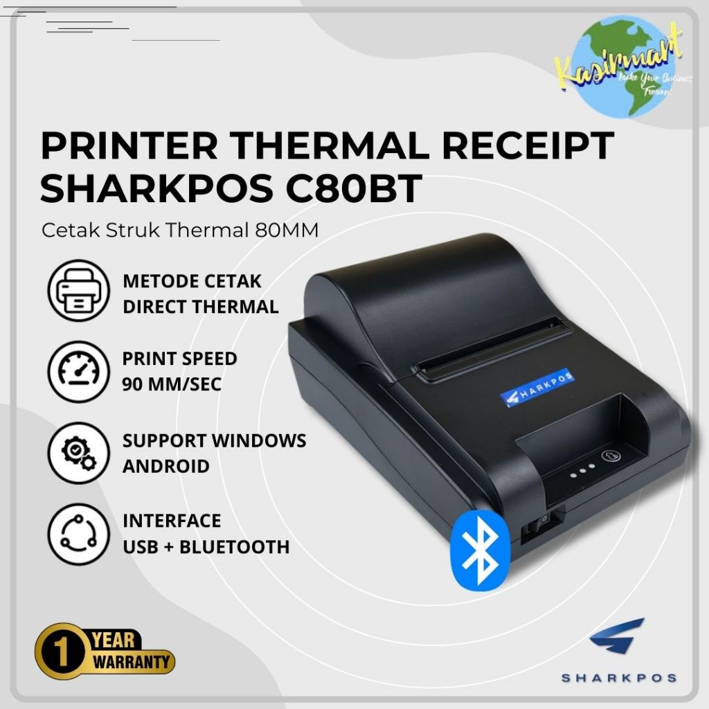 Jual Printer Bluetooth C80BT RPP02N RJ11 Cetak Struk Thermal Nota PPOB ...