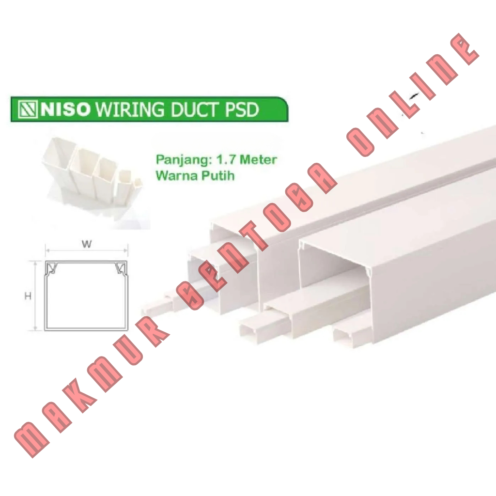 Jual NISO Kabel DUCT PSD 1.7M / Pelindung Kabel Ducting PVC Protektor Cable | Shopee Indonesia