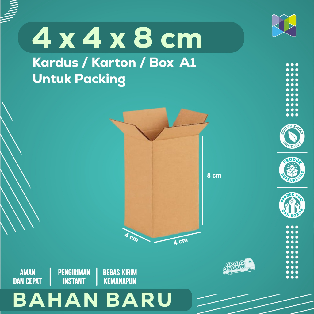 Jual Box Packing 4x4x8 / Kardus Packing / Karton Packing | Shopee Indonesia