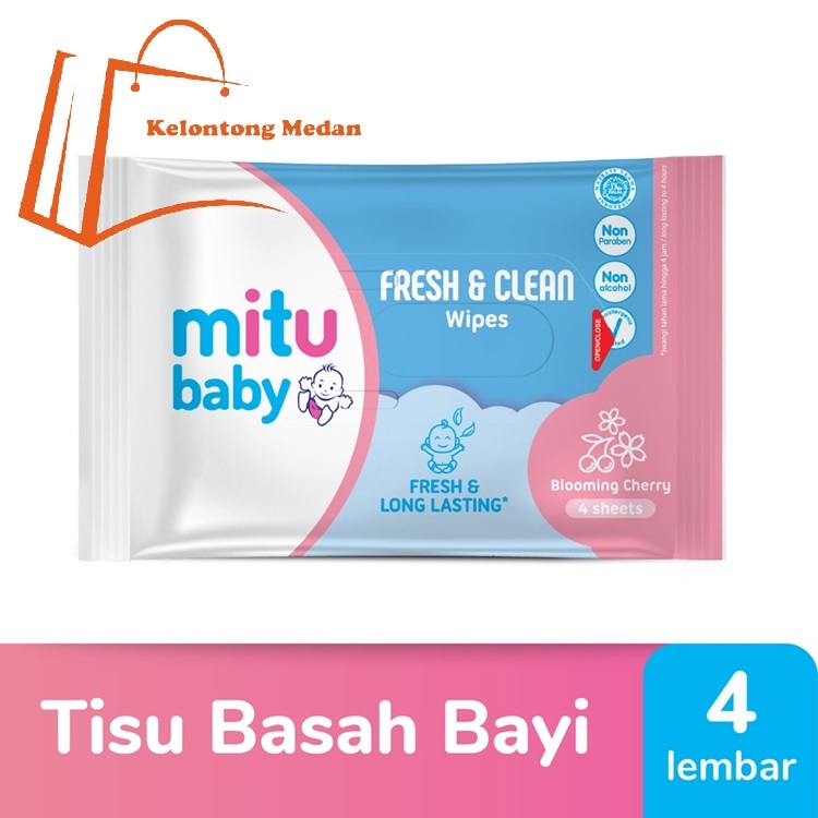 Jual Tisu basah mitu Kecil 4S ( PINK ) baby Fresh n long lasting mitu ...