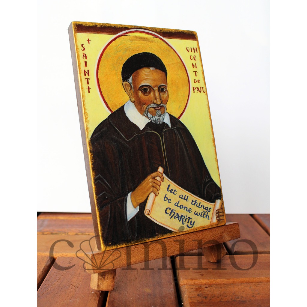 Jual Ikon St Vinsensius a Paulo | Kayu Asli Pelindung Vincentius ...