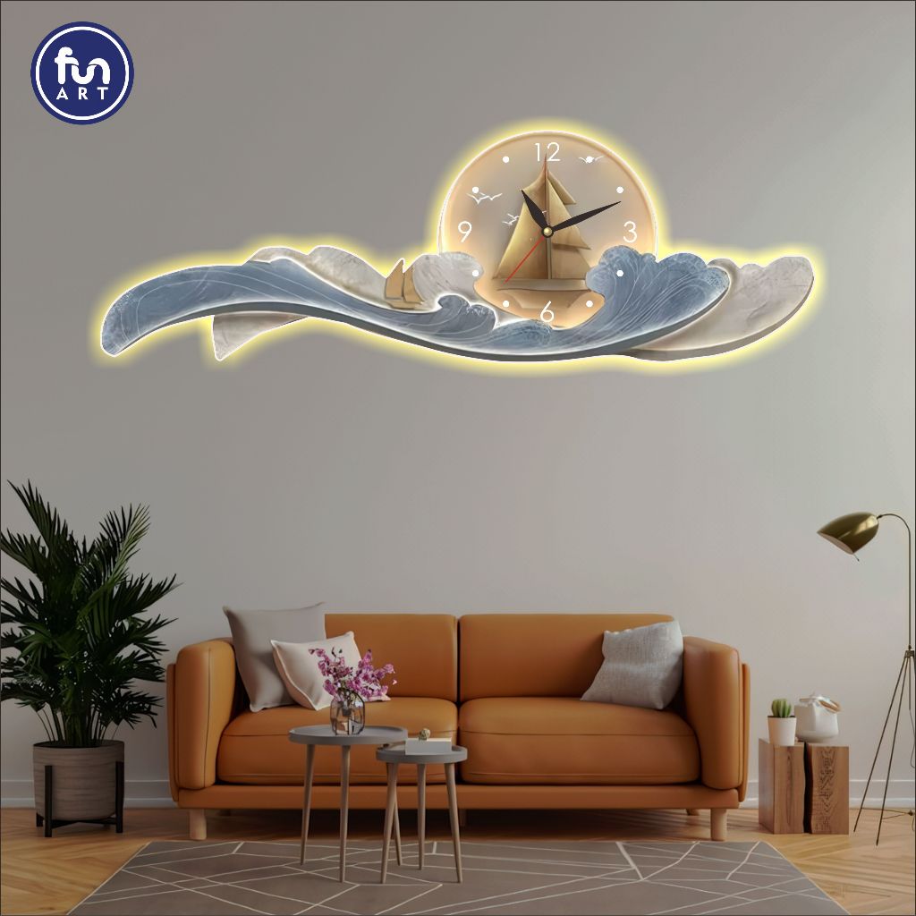Jual JamDinding Ukir HOME Sweet Hme PERAHU OMBAK Hiasan Dinding Ruang ...