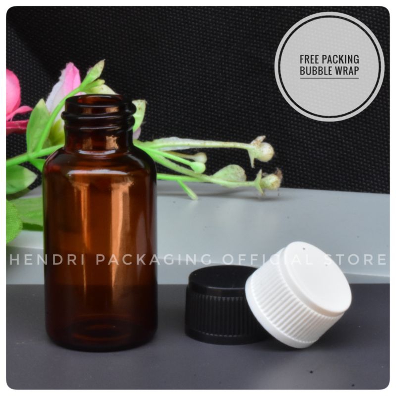 Jual Botol Kaca Amber 20ml Tutup Ulir Screw Cap | Shopee Indonesia