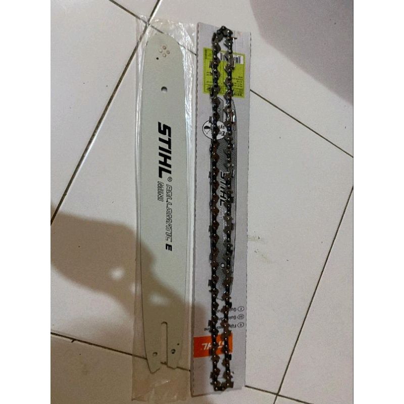 Jual Rantai + Bar Senso/Chainsaw Untuk Ms-180 Paket Komplit Murah STIHL ORIGINAL | Shopee Indonesia
