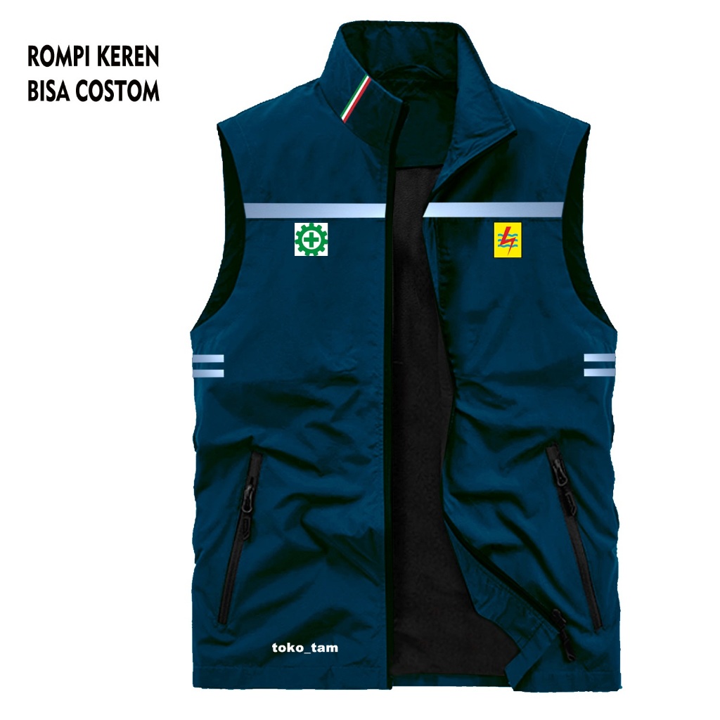 Jual big sale!!! Rompi vest outdoor slimfit safety first K3 PLN TERBARU ...