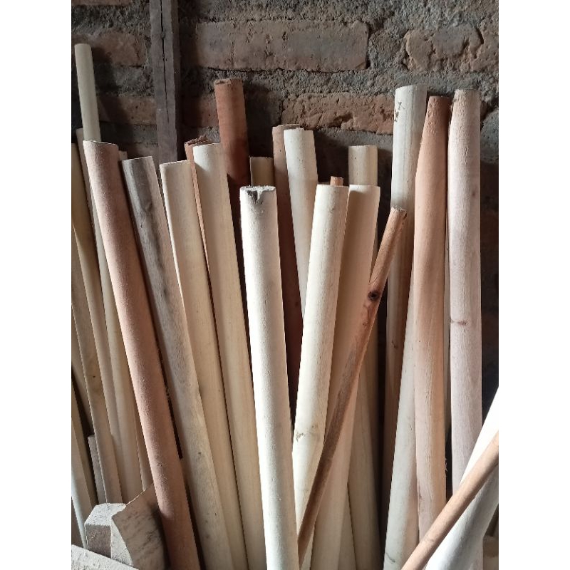 Jual dowel kayu bulat 3,5 cm ,tongkat pramuka,panjang 1 meter kayu ...