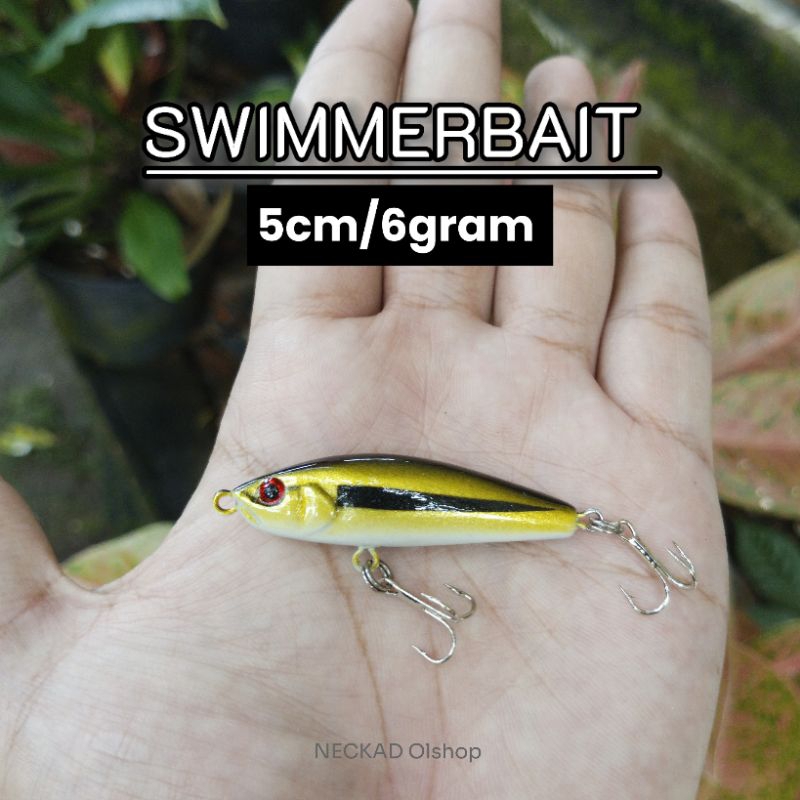 Jual UMPAN CASTING LURE HAMPALA SWIMMER SWIMMERBAIT 5CM 6GRAM HANDMADE | Shopee Indonesia