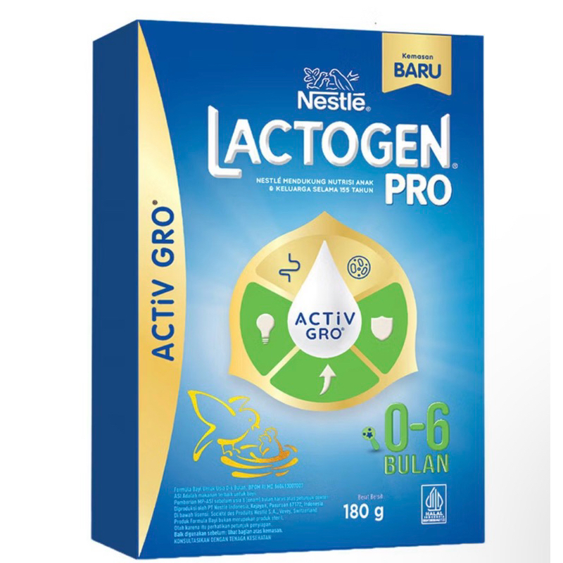 Jual Nestle Lactogen Pro ACTIV GRO 0-6 bulan 180g | Shopee Indonesia
