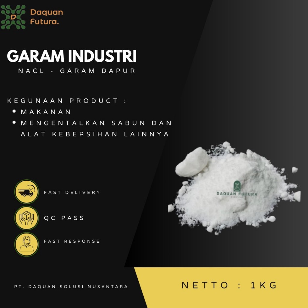 Jual Garam Industri HALAL 1kg / Garam Dapur / NaCl / Natrium Klorida ...