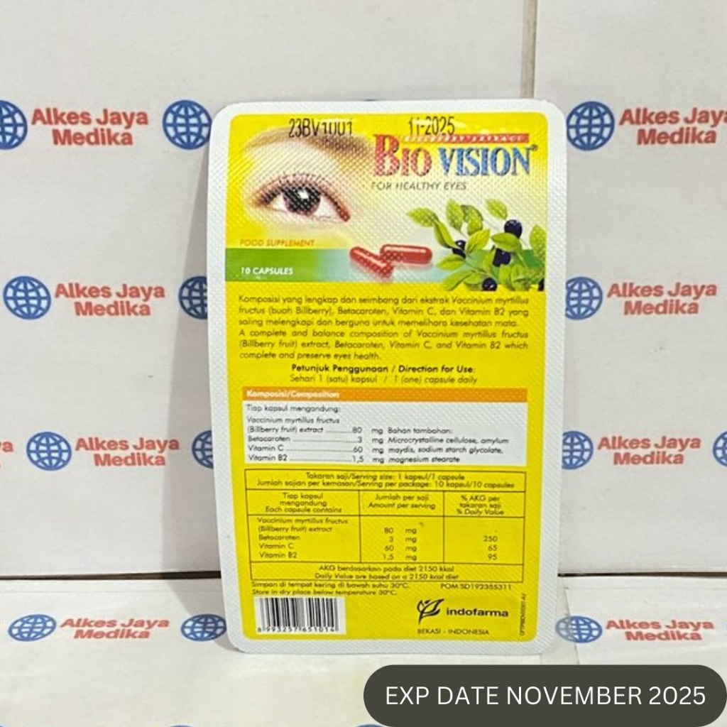 Jual BioVision isi 10 tablet - Vitamin mata | Shopee Indonesia
