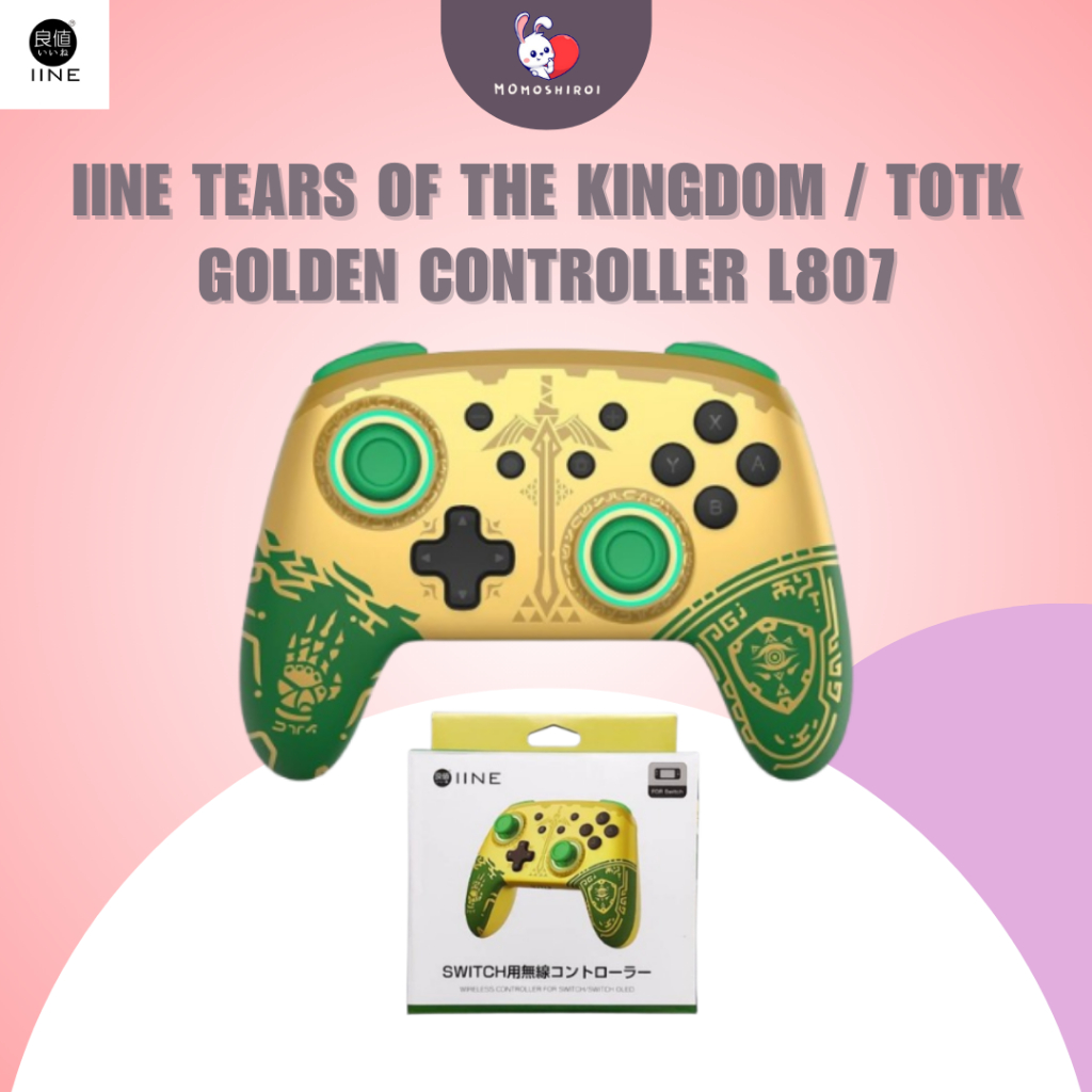 Jual IINE Zelda Totk Tears of the Kingdom Pro Controller Bluetooth Nintendo Switch v2 v1 OLED ...