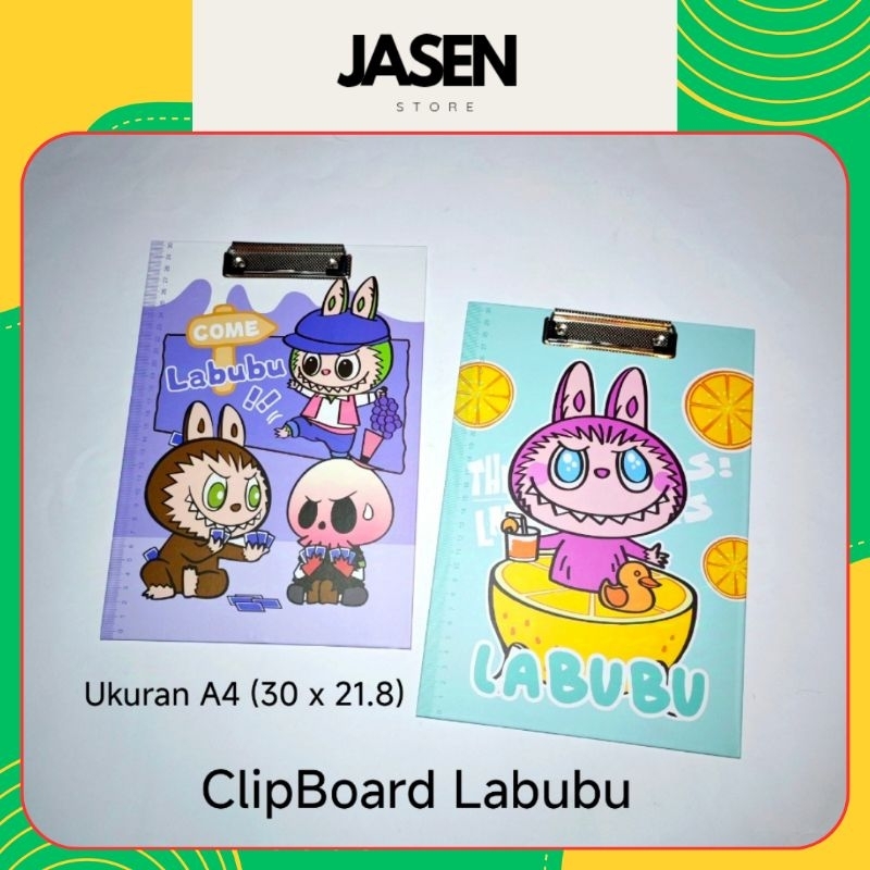 Jual ClipBoard Labubu Ukuran A4 / Papan Dada Labubu / Papan Alas Ujian ...