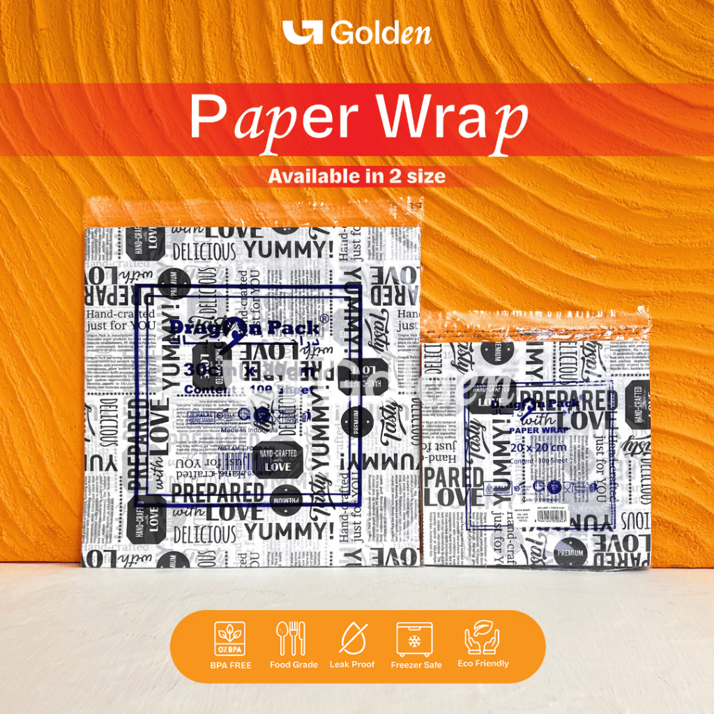 Jual [Isi 100PCS] Kertas Alas Laminasi Paper Wrap Bungkus Burger ...