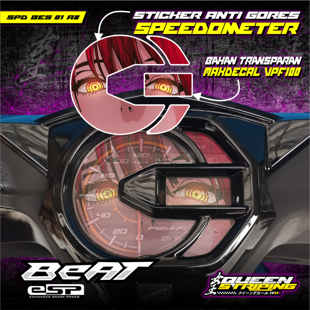 Jual Sticker Speedometer BEAT ESP UV Transparan//Speedo Transparan UV ...
