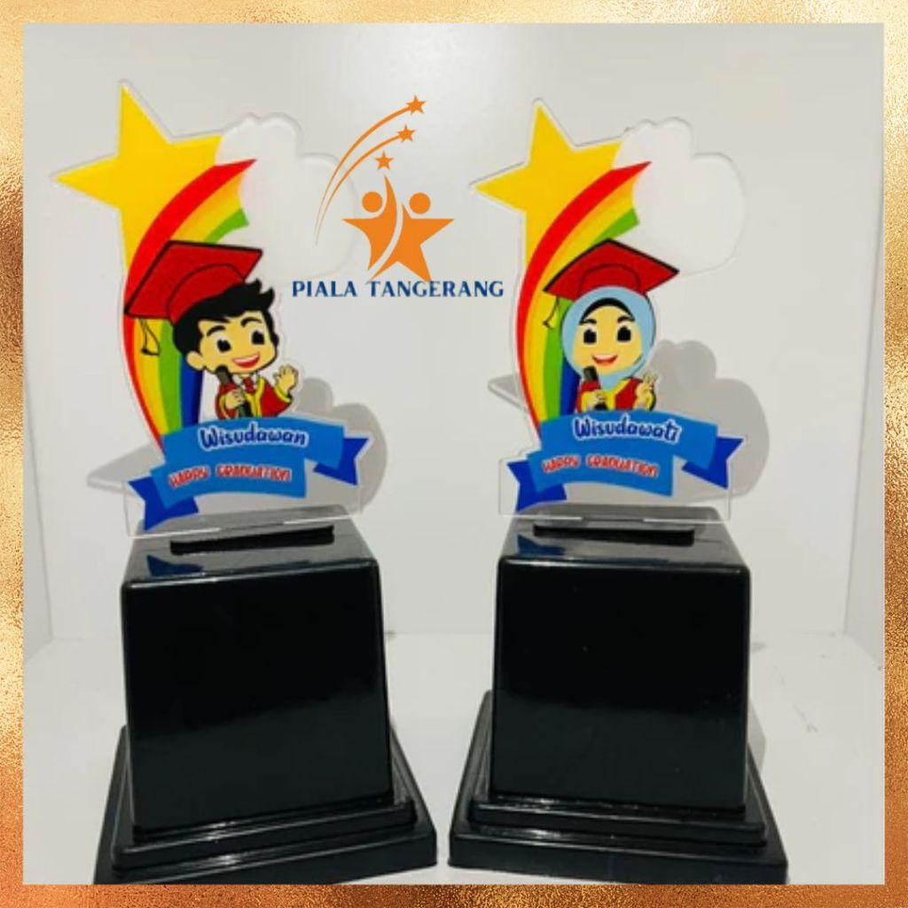 Jual Piala Wisuda TK Piala Wisuda Anak anak Custom Plakat Wisuda ...