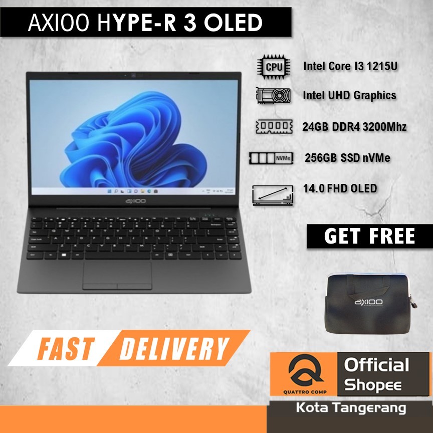 Jual (UNDER 1KG)) AXIOO HYPE-R 3 OLED I3 1215 24GB 256GB W11 14.0FHD ...