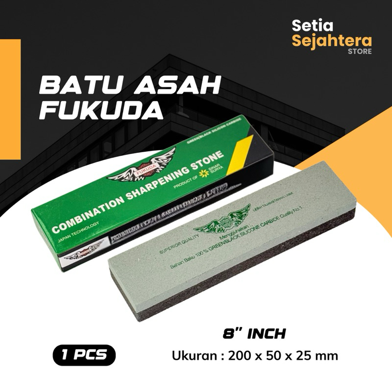 Jual FUKUDA Batu Asah Pengasah Pisau Gosok Hijau 8 inch - 1 pcs ...
