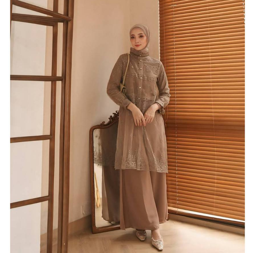 Jual HASYA SET 3 IN 1 - ONESET BRUKAT CELANA KULOT OUTER LUXURY MEWAH ...