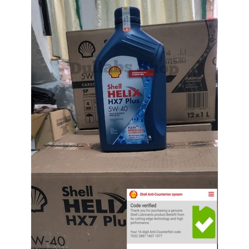 Jual Shell helix hx7 (1liter) 5W-40 ORIGINAL BARCODE | Shopee Indonesia