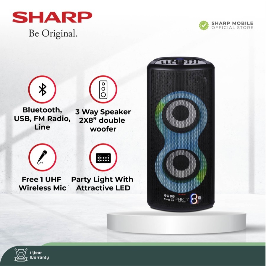 Jual SHARP CBOX-PS8CB SPEAKER PORTABLE | Shopee Indonesia