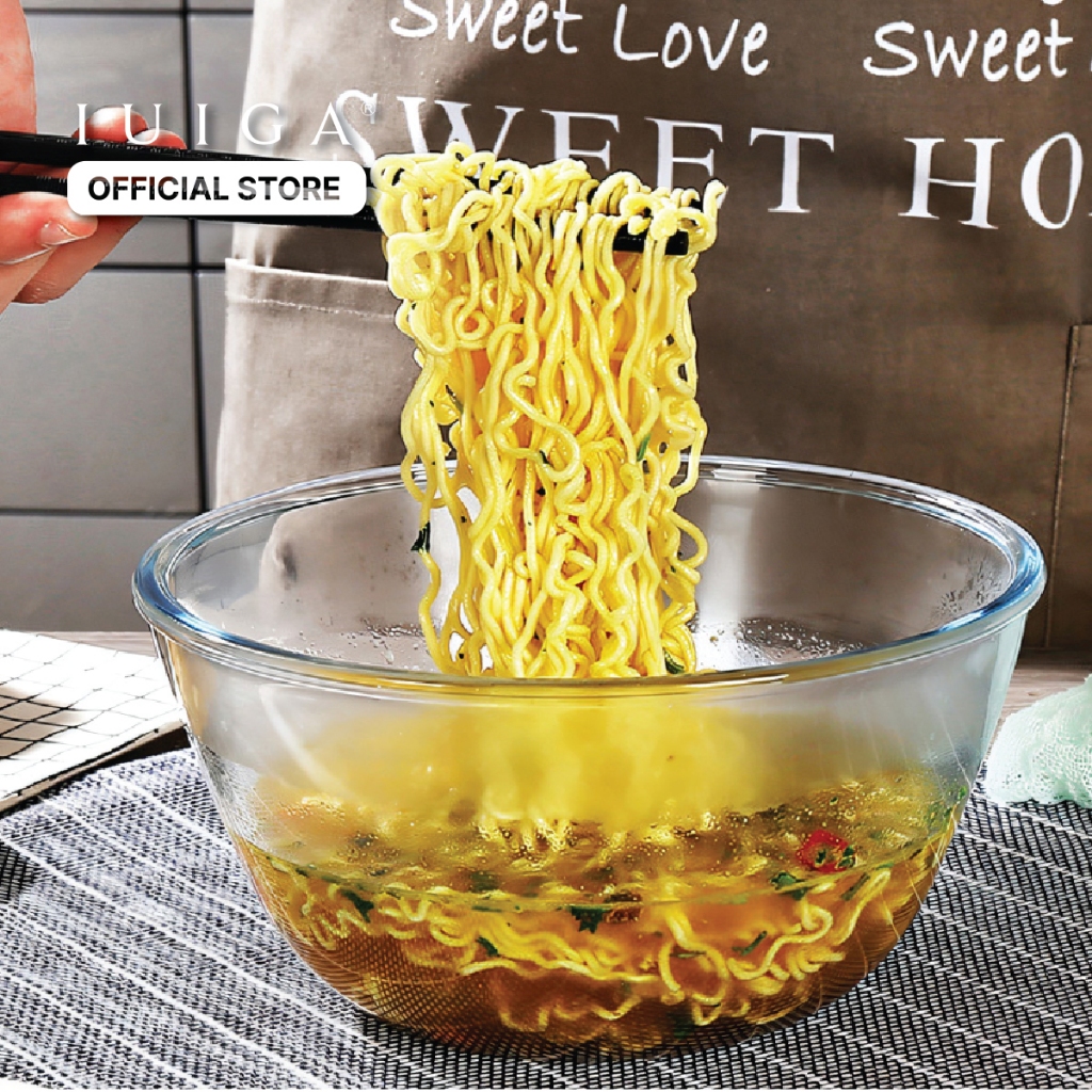 Jual IUIGA Heat Resistant Glass Mixing Bowl - Mangkuk Kaca Tebal Tahan ...