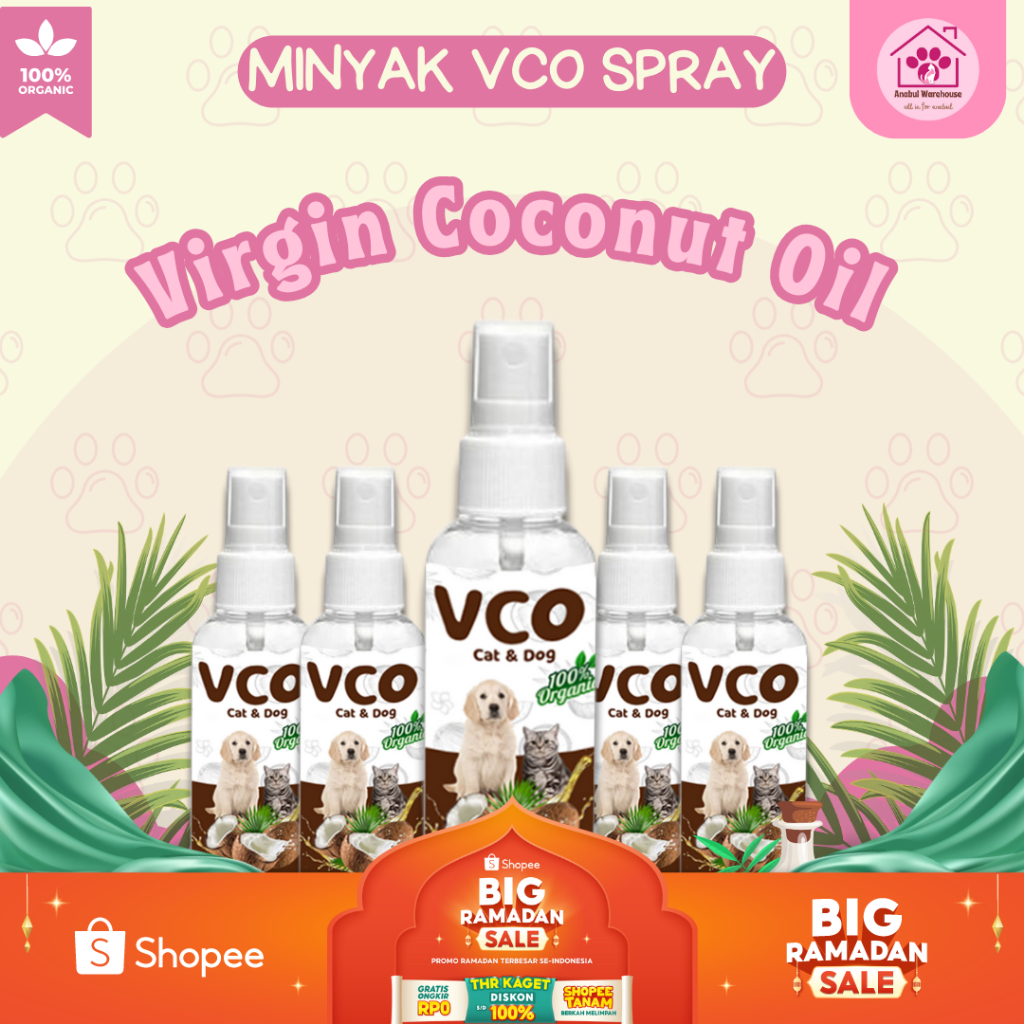 Jual {VCO} VIRGIN COCONUT OIL KUCING ANJING SPARY 60ML OBAT JAMUR ...