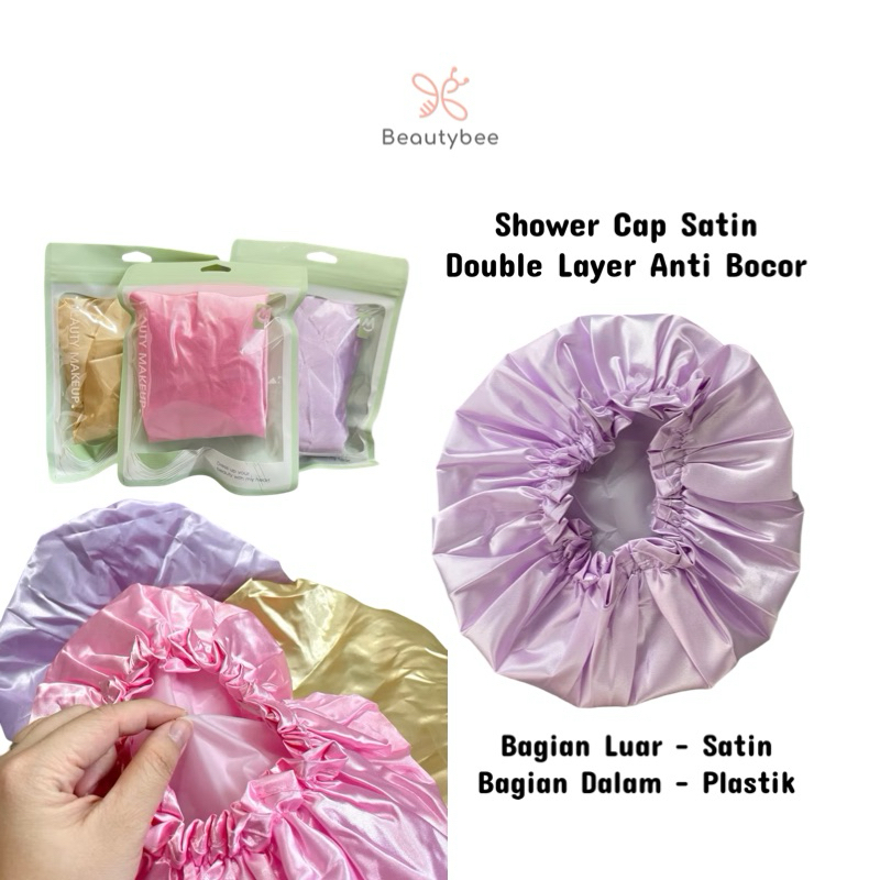 Jual BEAUTYBEE HAIR BONNET SATIN / SHOWER CAP TEBAL 2 LAPIS (KQ0045A ...