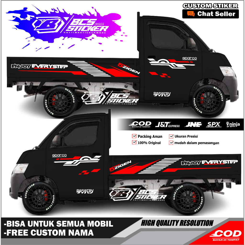 Jual Stiker Stiker Aksesoris Mobil Pick Up Daihatsu Grandmax Terbaru ...
