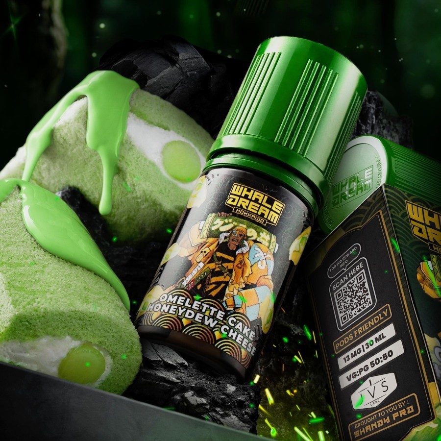 Jual Liquid Whale Dream Hokkaido V3 Omelette Cake Honeydew Cheese Pods ...