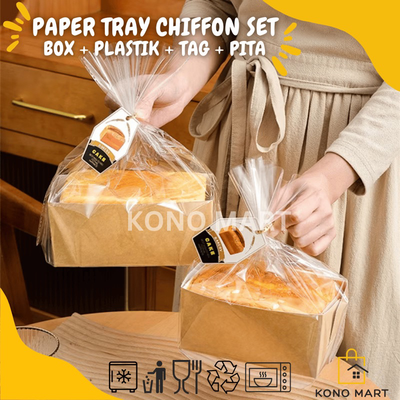 Jual Paper Tray Chiffon Set 250 gr 450 gr Box + Plastik + Tag + Pita ...