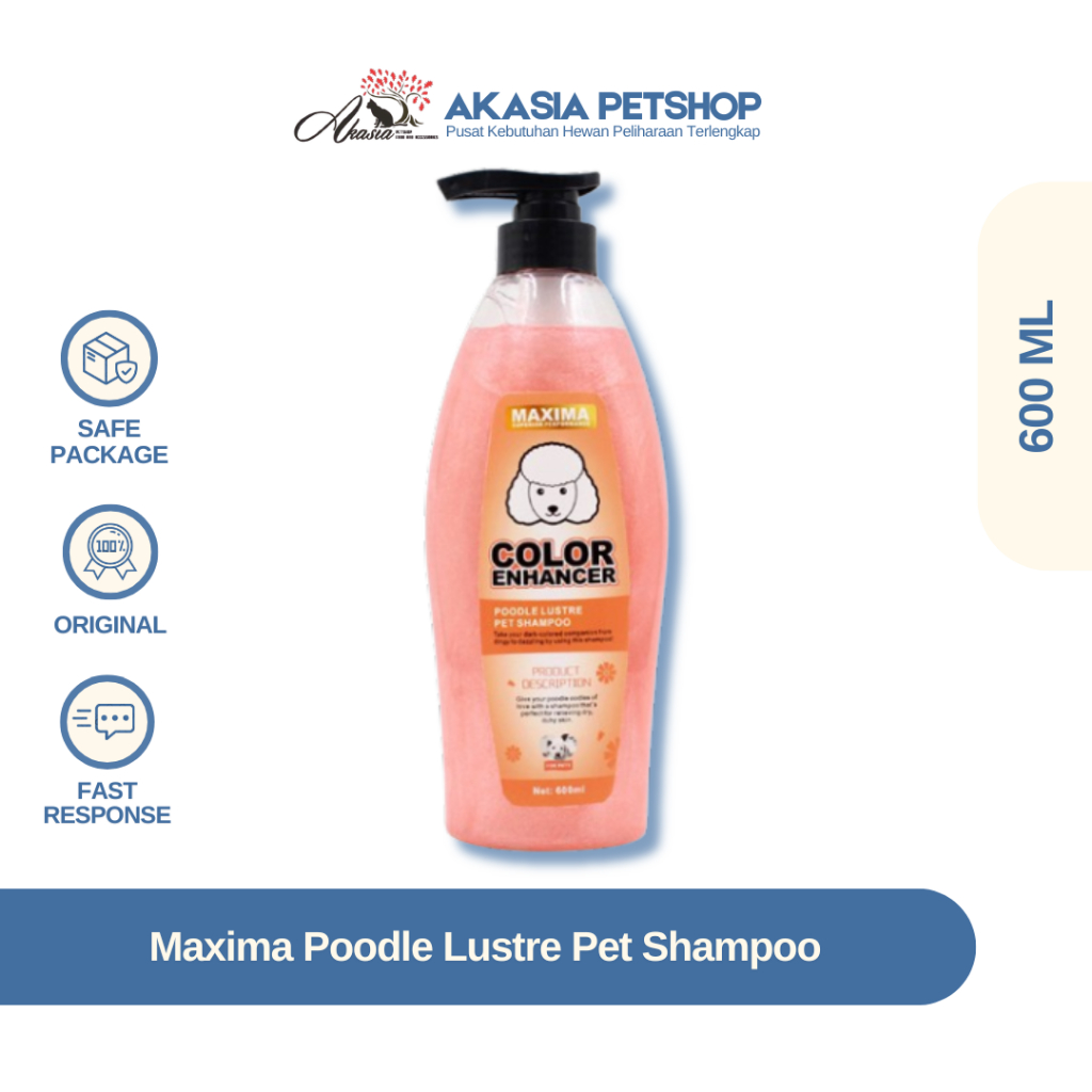 Jual Maxima Color Enhancer Poodle Lustre Pet Shampoo 600ml | Shampoo ...