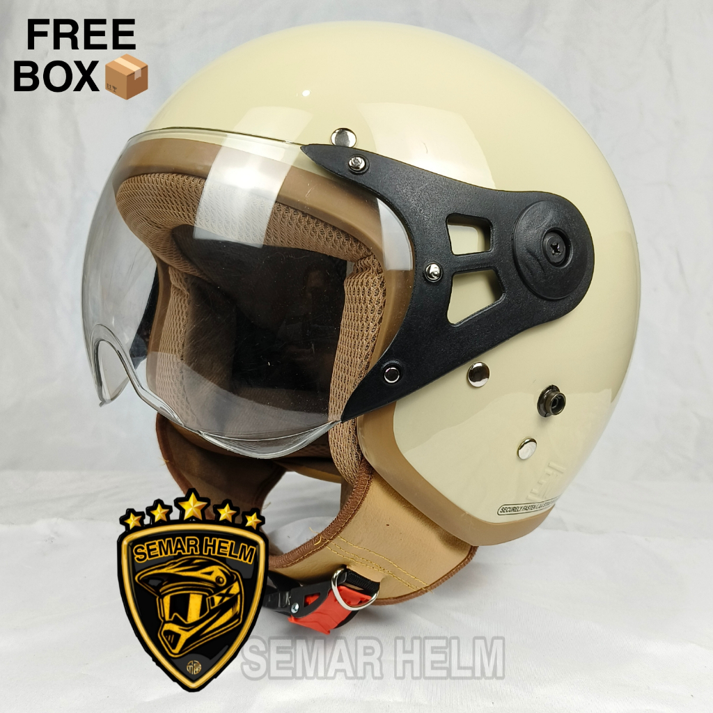 Jual HELM HIJAB WANITA ANTI PUSING INCLUDE KACA PILOT BENING, Helm Bogo ...