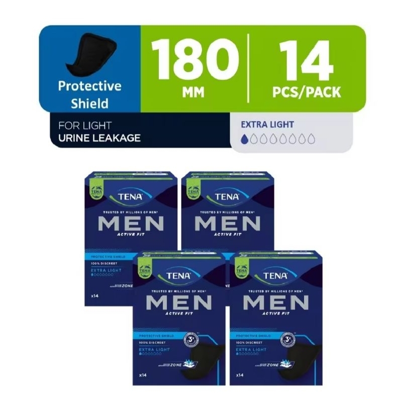 Jual Tena Men Active Fit Liner L0 180mm (14s x 4 Box ) | Shopee Indonesia