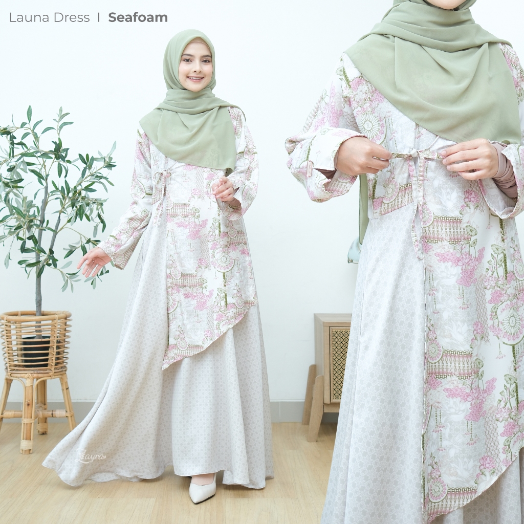 Jual ZAYRA HIJAB | LAUNA DRESS | Gamis Wanita / Ukhti Set Hijab Daily ...