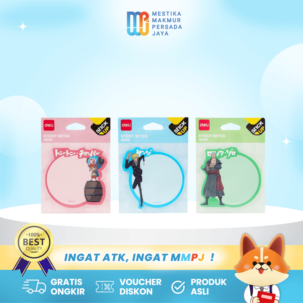 Jual Deli Sticky Notes One Piece – 30 Lembar Kertas Tebal EA040 ...
