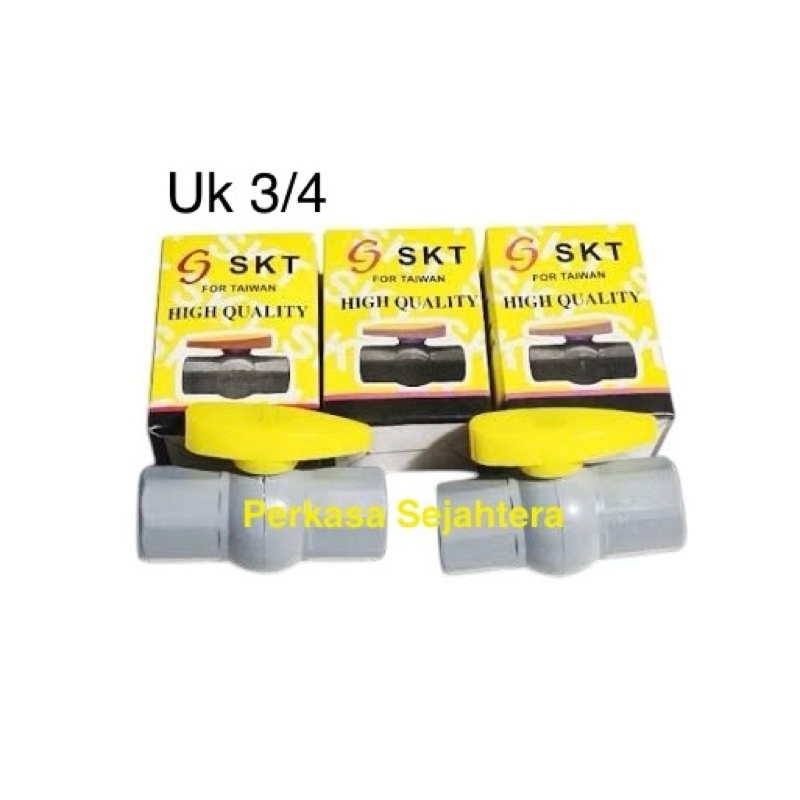 Jual Ball valve SKT Kuning / Ballvalve PVC SKT / Stop Kran Murah SKT ukuran 3/4” inch | Shopee ...