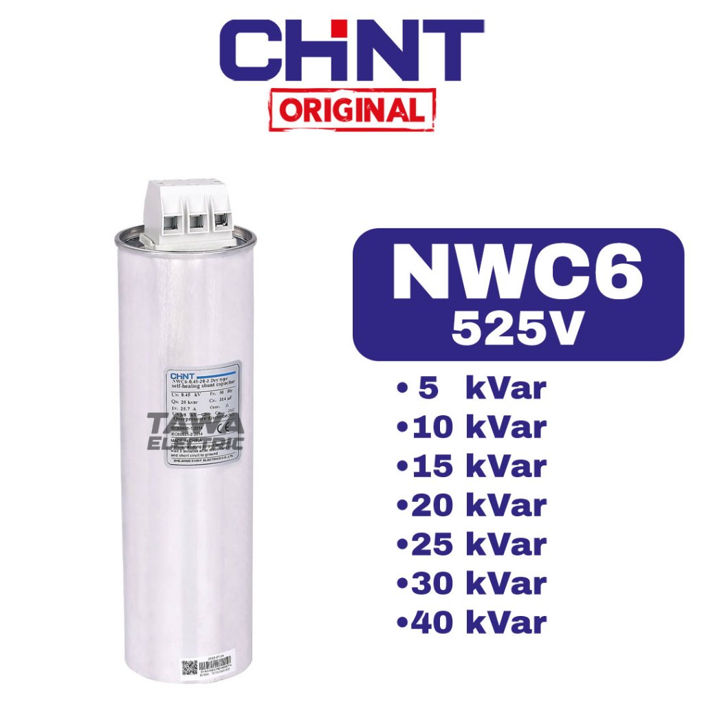 Jual Capasitor Kapasitor Bank Chint NWC6 5/10/15/20/25/30/40 kVar 525V Dry | Shopee Indonesia