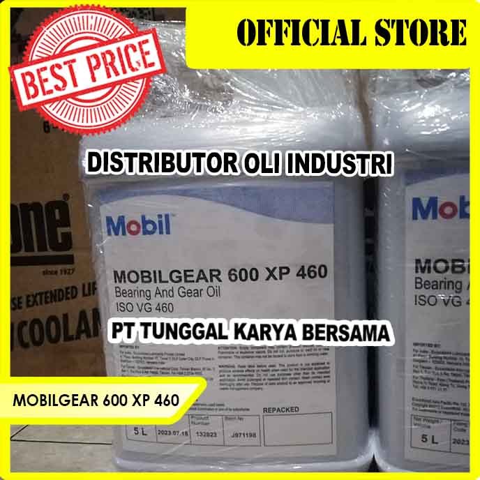 Jual MOBILGEAR 600 XP 460 ( OLI GEAR BOX ISO VG 460 - 5 Liter ...